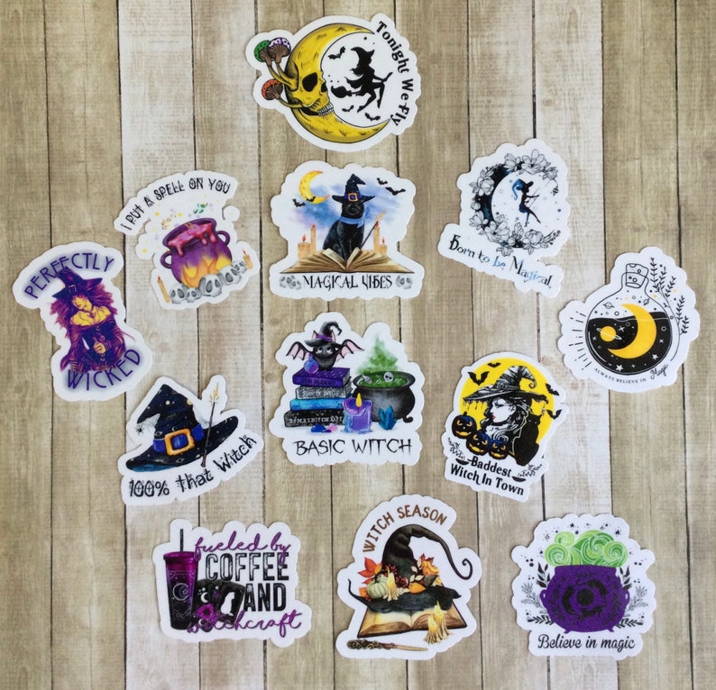 Witchy Sticker Pack Fully Waterproof Vinyl Laminated - Etsy