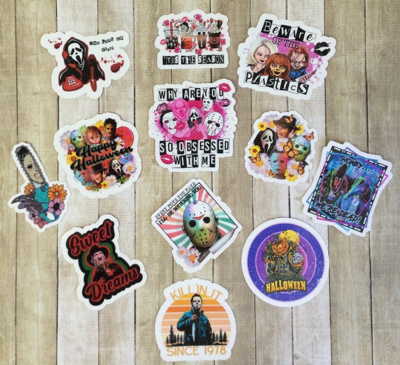 Serial Killers Halloween Sticker Pack, Fully Waterproof Vinyl ...