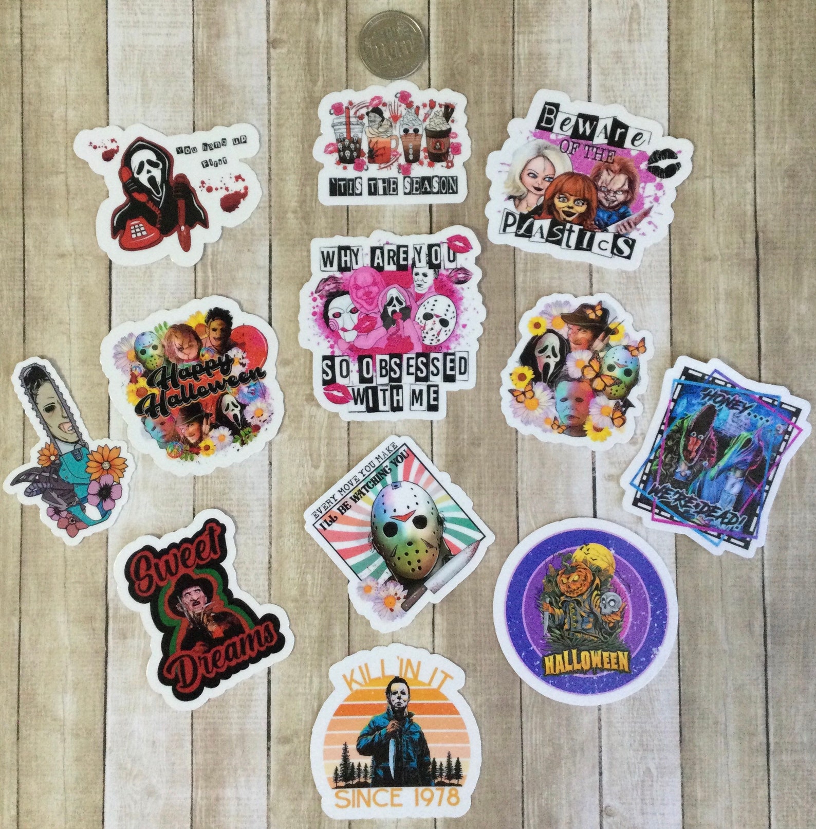 Serial Killers Halloween Sticker Pack, Fully Waterproof Vinyl ...
