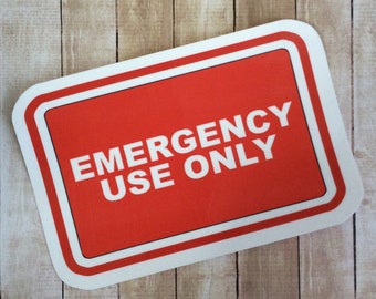 Emergency Stickers | Etsy