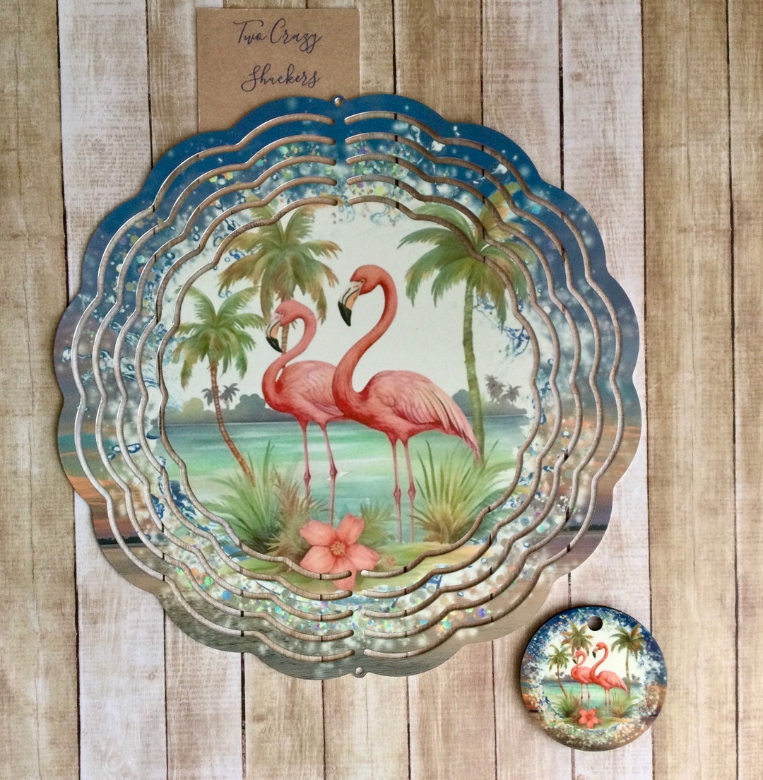 Flamingo Wind Spinner - Flamingo Beach Wind Spinner - 8 Inch Wind ...