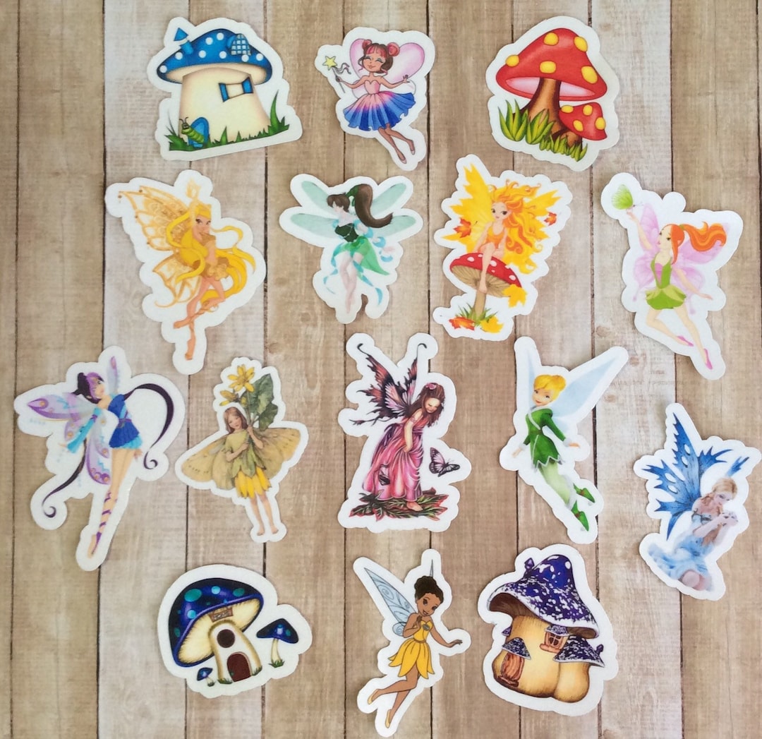 Fairy, Mushroom, Vinyl Decal Sticker Pack, Fully Waterproof, Laminated ...