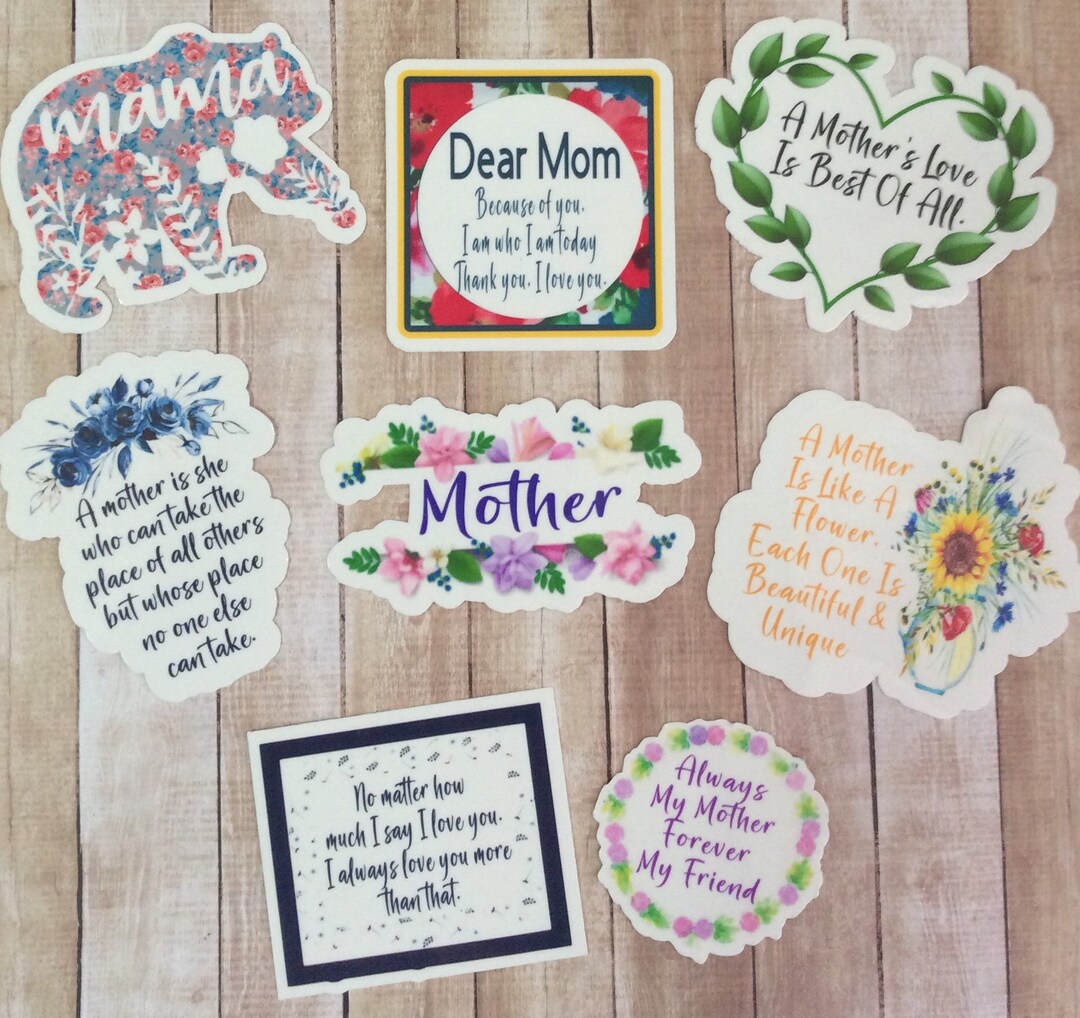 Mom Quote, Stickers, Vinyl, Decal, Sticker Pack, Fully Waterproof Vinyl ...
