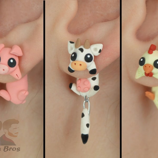 Animal Earrings - Etsy