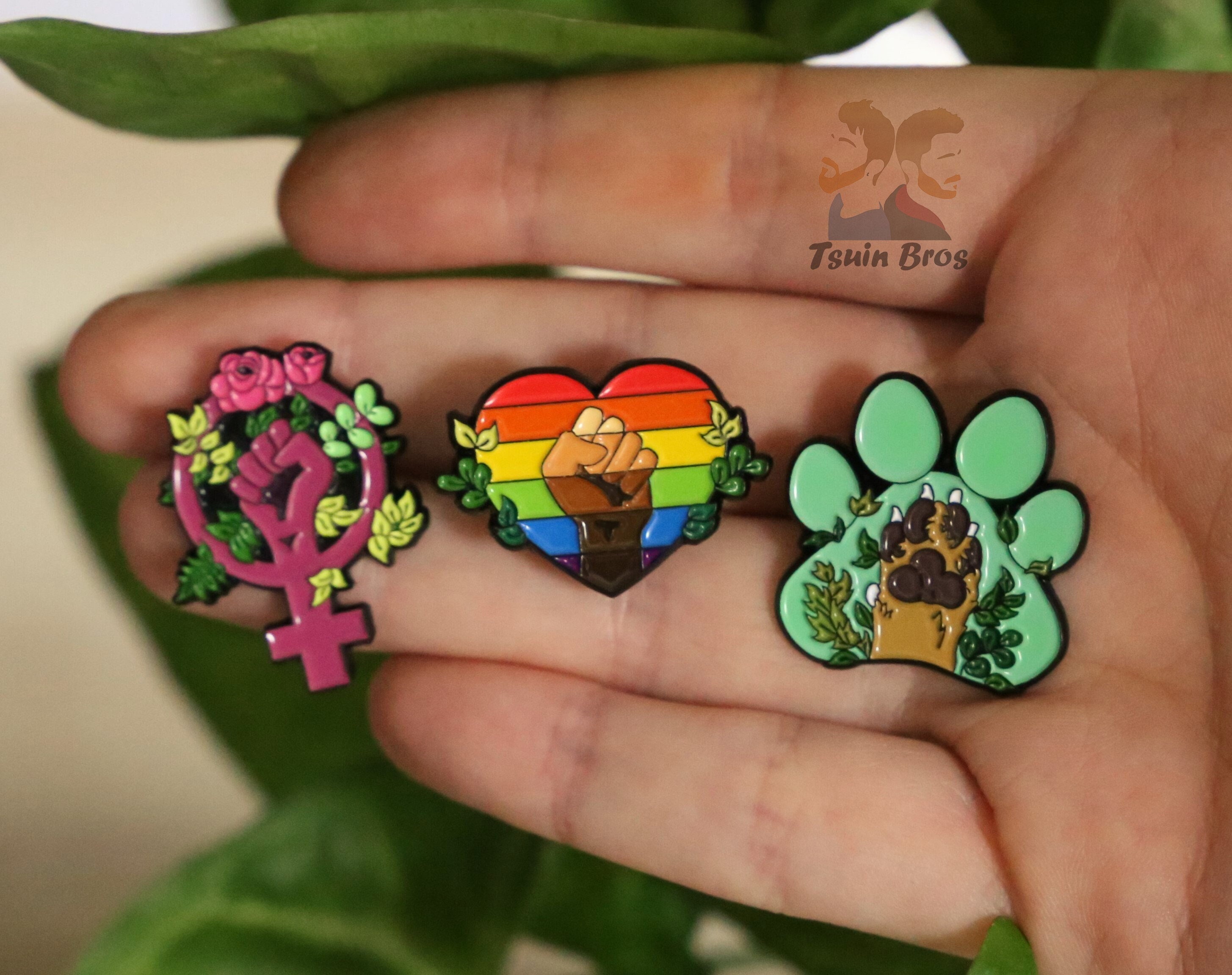 Equality Pins: Feminism Pride Progress and Animalism. Enamel - Etsy