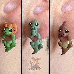 Dinosaur Stud Earrings: Triceratops, T-rex, Pterodactyl, Diplodocus ...