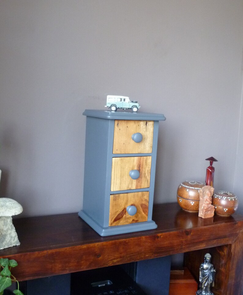 Mini Chest with 3 drawers Repurposed from an old CD Rack in | Etsy