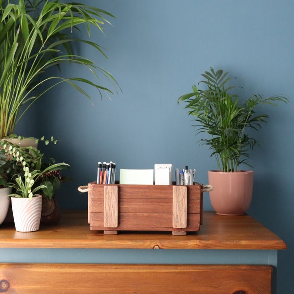 Wooden Desk Tidy - Etsy UK