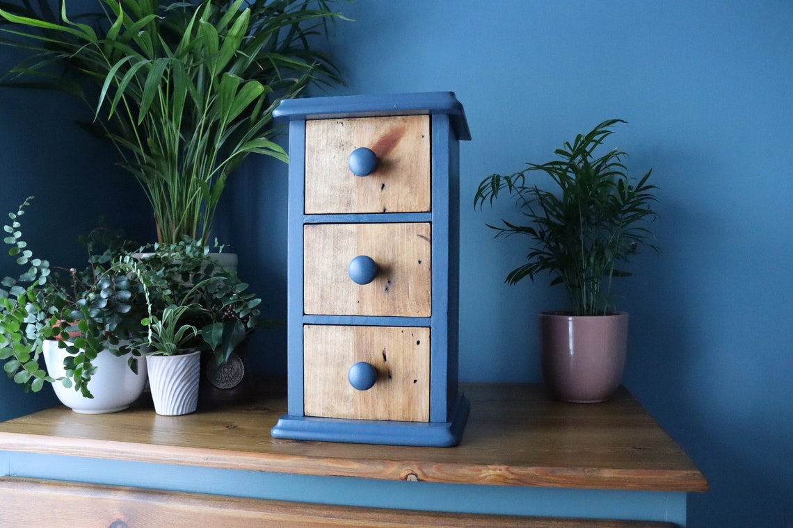 Mini Drawer Unit With 3 Drawers Repurposed From an Old CD Rack | Etsy