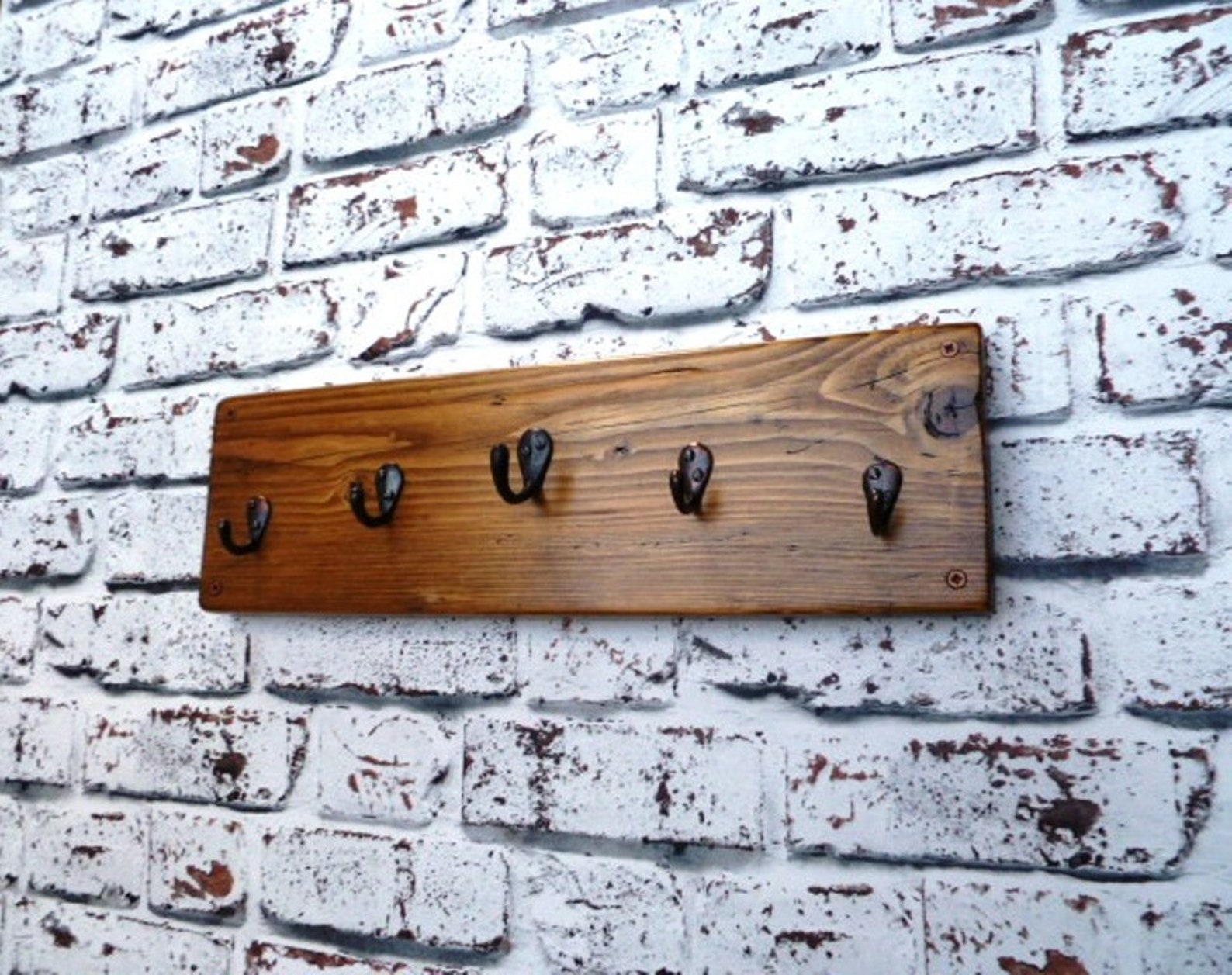 Coat Rack Reclaimed Scaffold Board Coat Rack With Five Reclaimed ...
