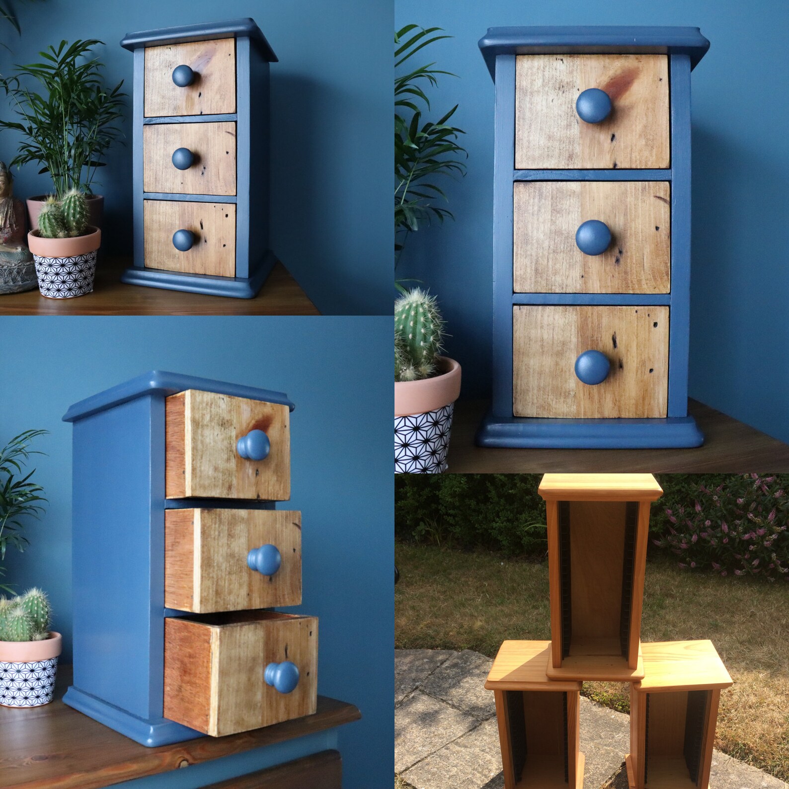 Mini Drawer Unit With 3 Drawers Repurposed From an Old CD Rack - Etsy