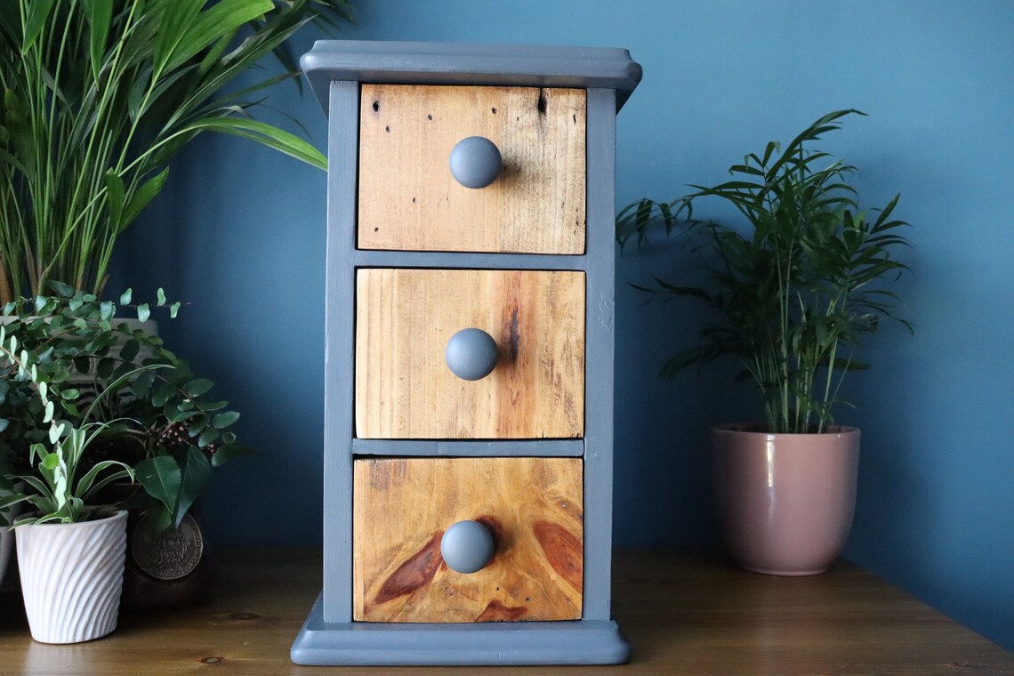 Mini Chest With 3 Drawers Repurposed From an Old CD Rack in - Etsy UK