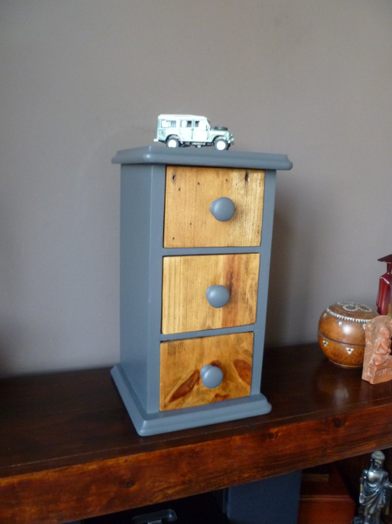 Mini Chest with 3 drawers Repurposed from an old CD Rack in | Etsy