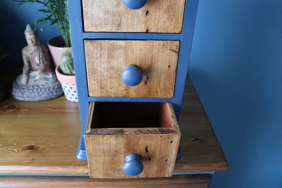 Mini Drawer Unit With 3 Drawers Repurposed From an Old CD Rack | Etsy