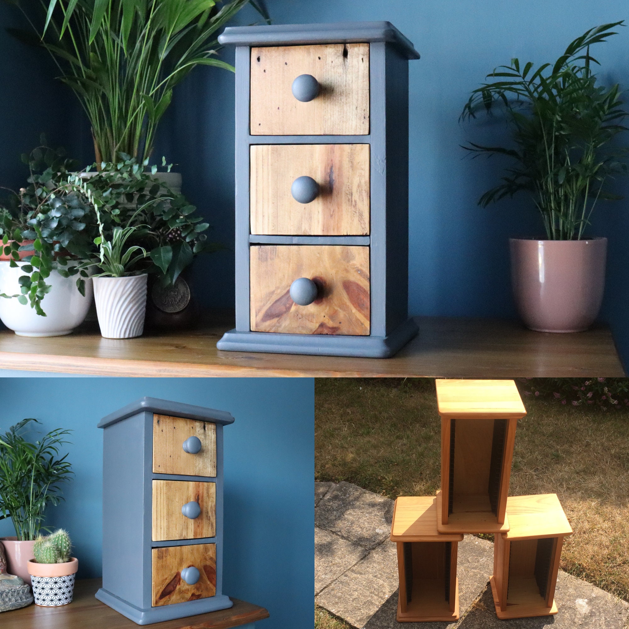 Mini Chest With 3 Drawers Repurposed From an Old CD Rack in - Etsy UK