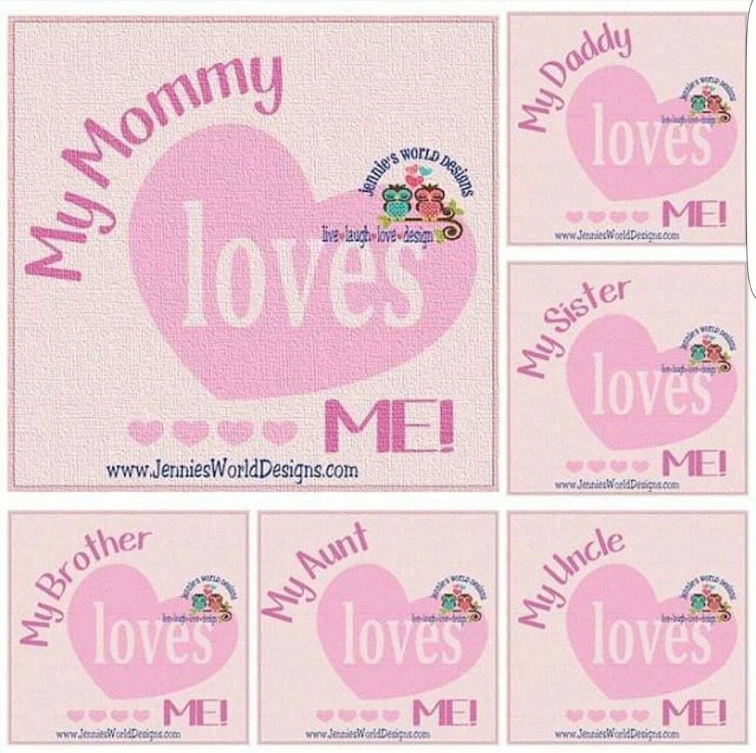 My Mommy Loves Me Bundle Version 2 Svg Dxf Png Daddy Uncle Aunt