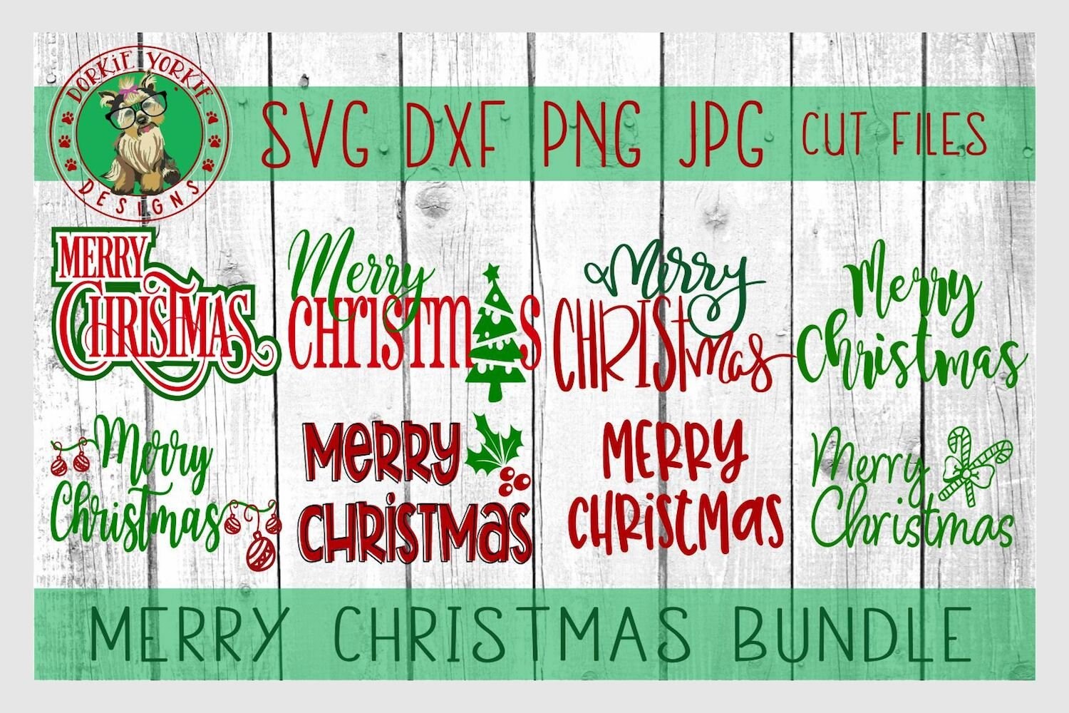 Christmas words bundle svg dxf png jpg xmas merry | Etsy