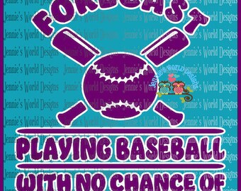 Weekend Forecast Baseball SVG File - Etsy