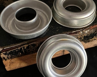 Vintage Molds,small Aluminum Jello Molds, Swirl Ribbed Molds,vintage ...