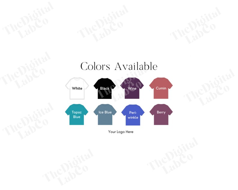Comfort Colors C1717 Editable Color Chart Mockup (PDF Download) - Etsy