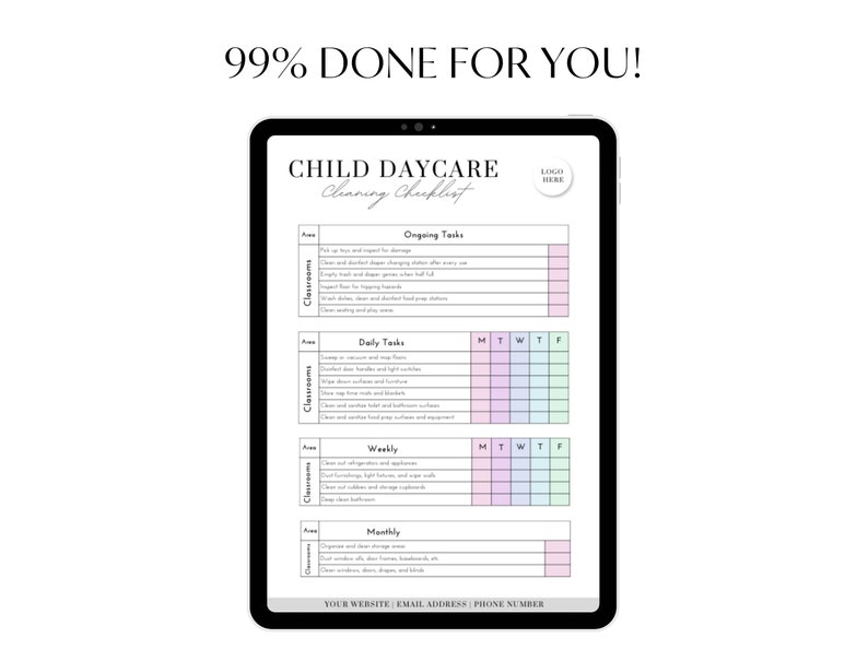 Editable Daycare Forms Contract, Daycare Starter Kit, Childcare Forms ...