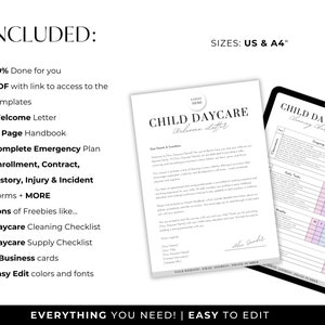 Editable Daycare Forms Bundle, Daycare Starter Kit, Childcare Forms ...
