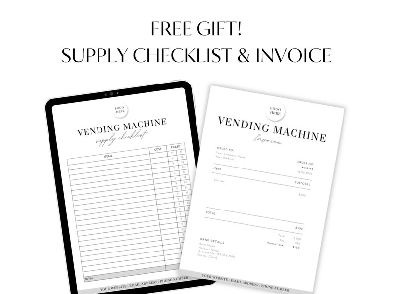 Vending Machine Contract, Vending Rental Forms, Vending Machine ...