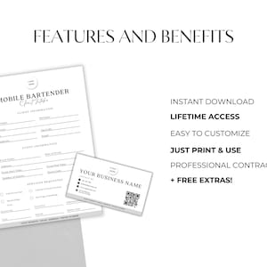 Mobile Bar Business Forms, Editable Bartender Contract, Mobile Bar ...
