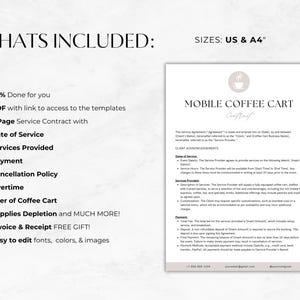 Mobile Coffee Cart Contract Template, Mobile Coffee Cart Invoice ...