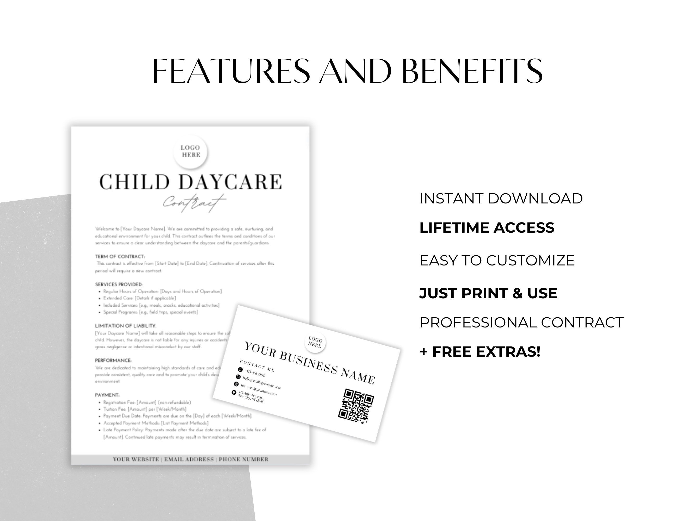 Editable Daycare Forms Contract, Daycare Starter Kit, Childcare Forms ...