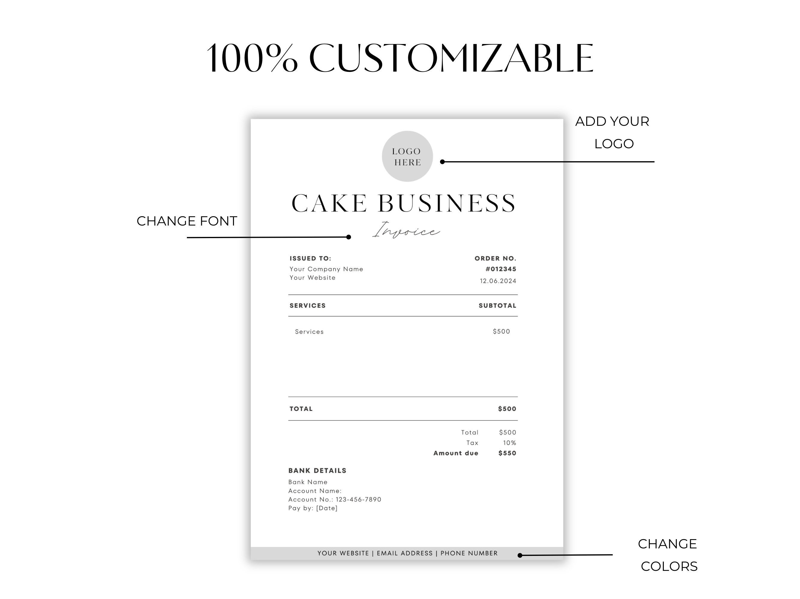 Editable Wedding Cake Contract Template, Wedding Cake Order, Catering ...