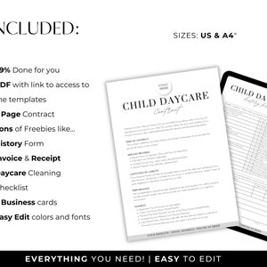Editable Daycare Forms Contract, Daycare Starter Kit, Childcare Forms ...