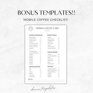 Coffee Cart Contract Template Bundle, Mobile Coffee Cart Contract ...