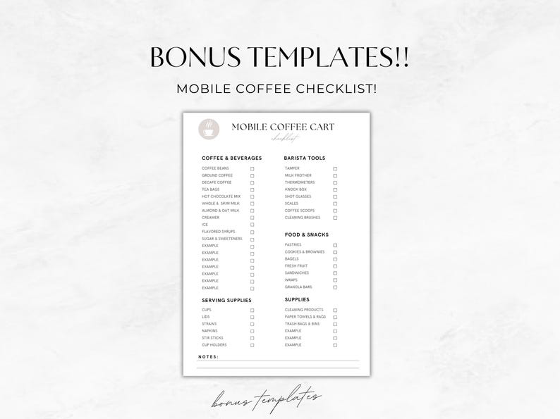 Coffee Cart Contract Template Bundle, Mobile Coffee Cart Contract ...