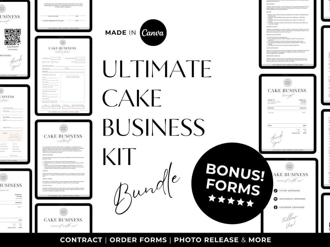 Editable Wedding Cake Contract Template, Wedding Cake Order, Catering ...