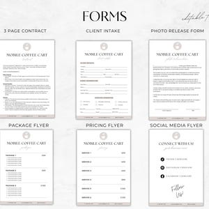 Coffee Cart Contract Template Bundle, Mobile Coffee Cart Contract ...