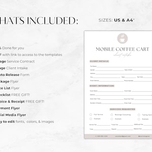 Coffee Cart Contract Template Bundle, Mobile Coffee Cart Contract ...