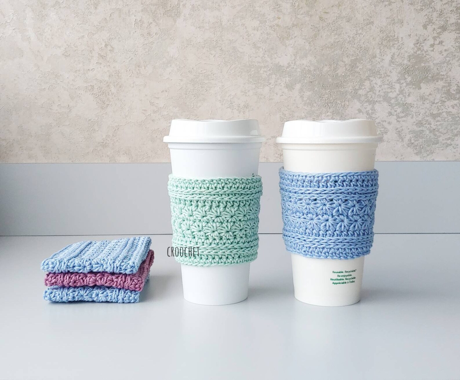 PATTERN ONLY - Astrid Hygge Crochet Cup Cozy, Crochet, Cup Cozy ...