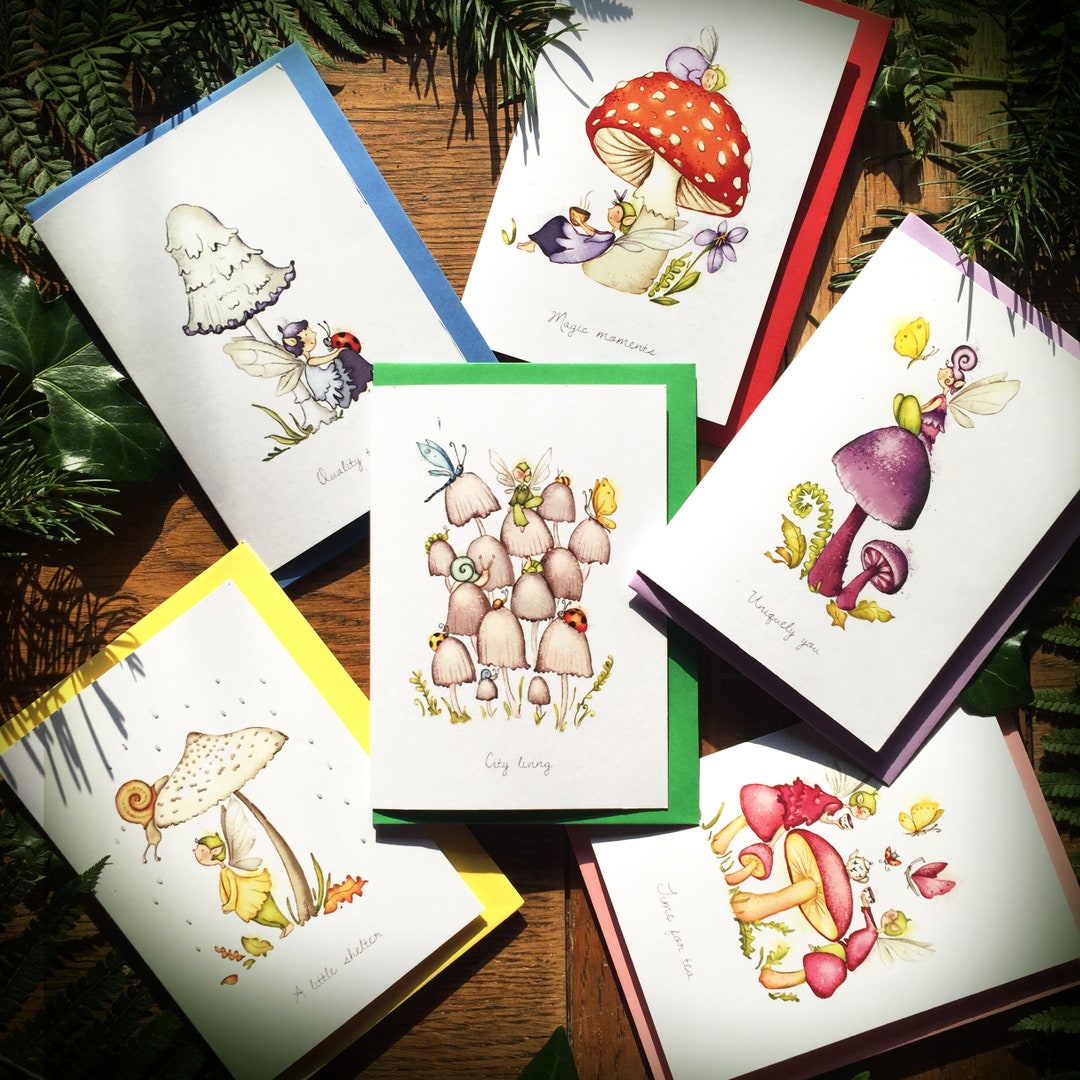 Mushroom Cards - Set 1 - Etsy