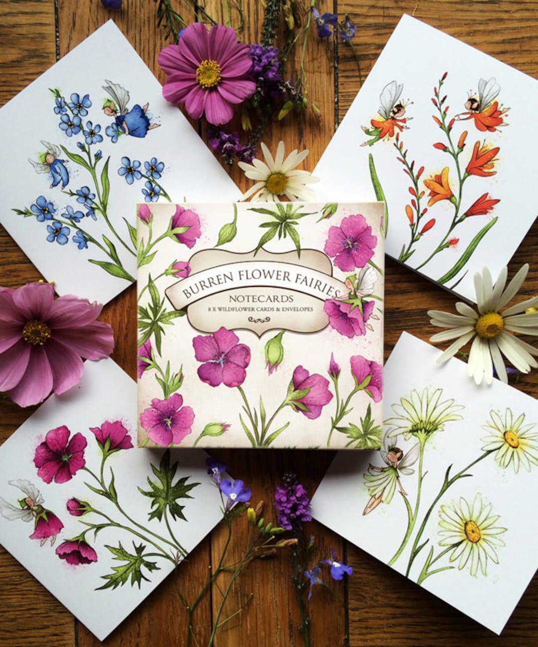 Box of 8 Greetings Cards (set 1) - Etsy