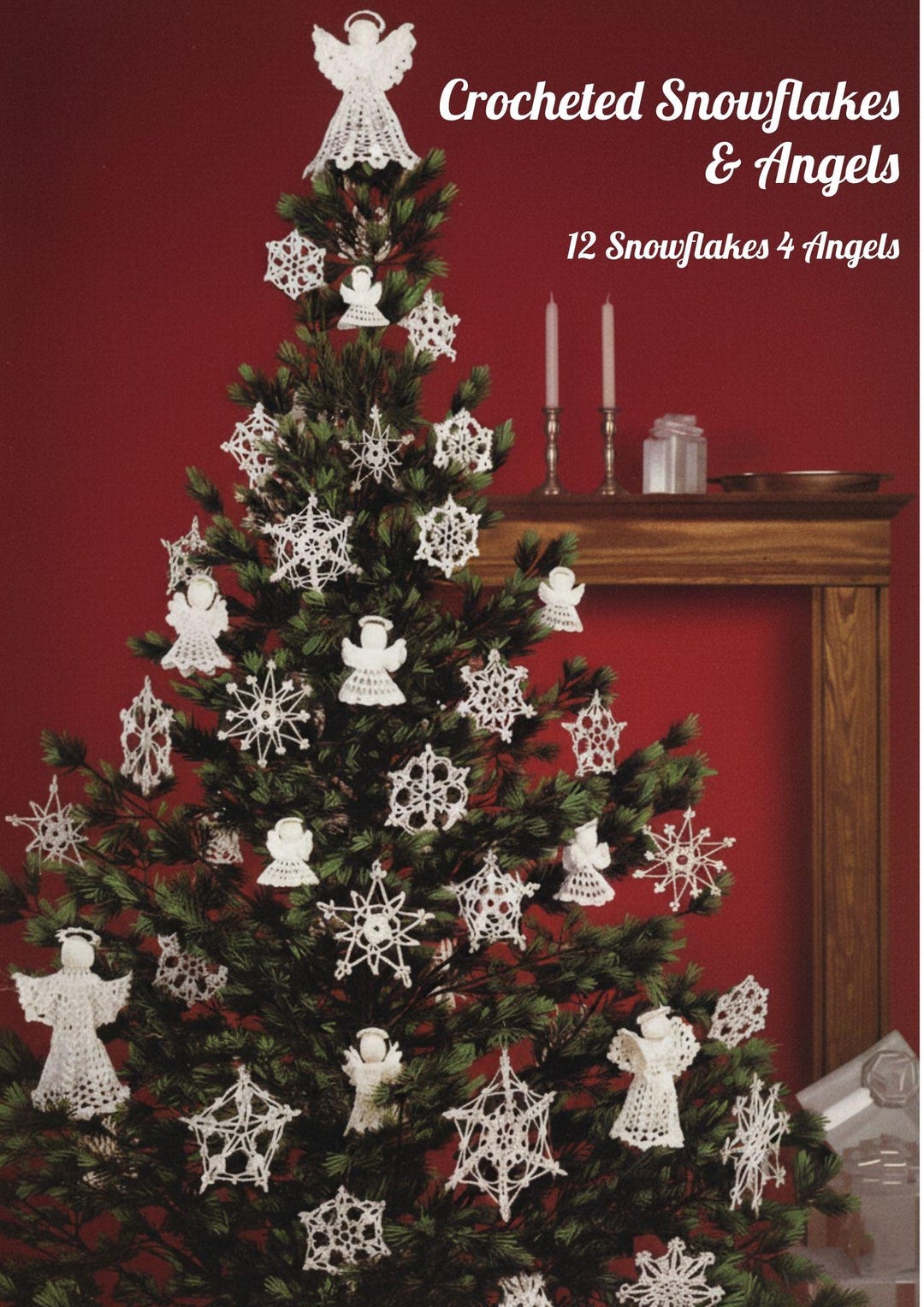 Crocheted Snowflakes & Angels Christmas Tree Decorations Vintage PDF ...
