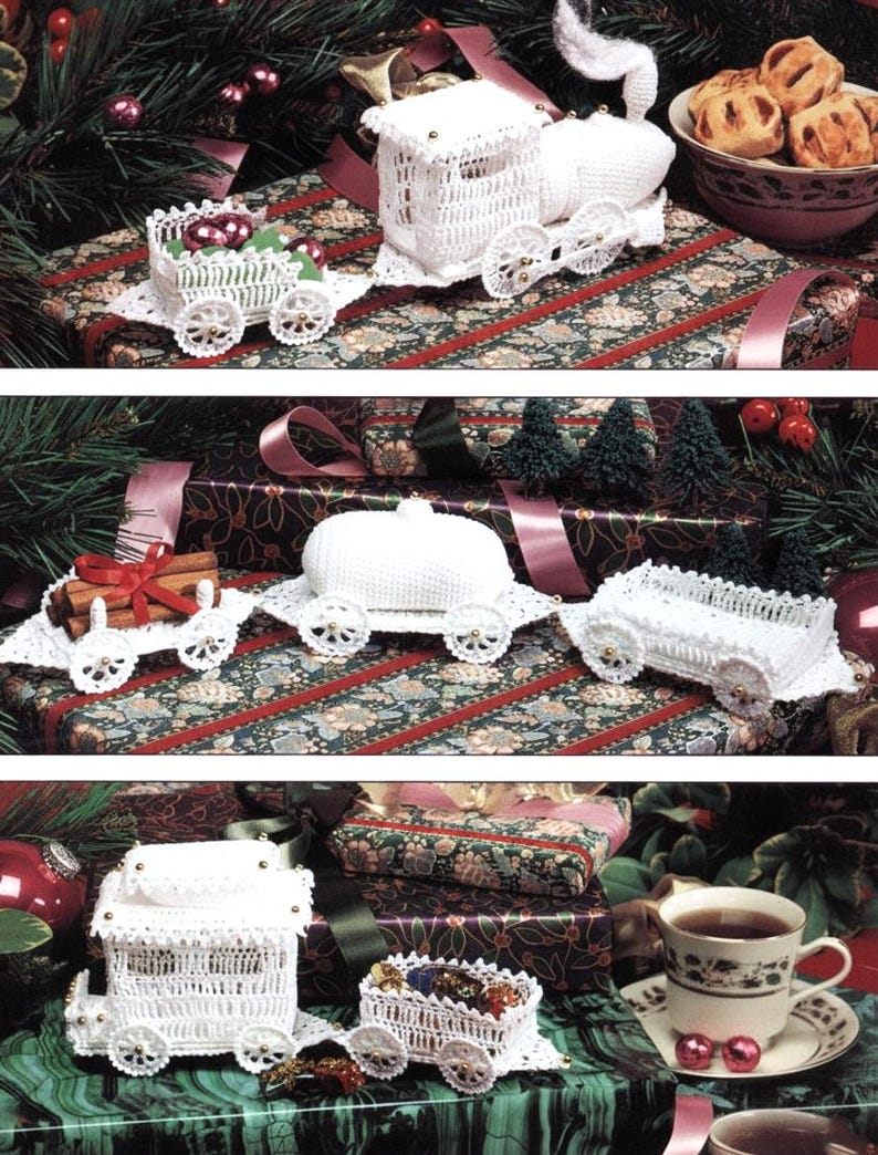 Vintage Crochet Christmas Train Pattern PDF – Holiday Express Crochet ...