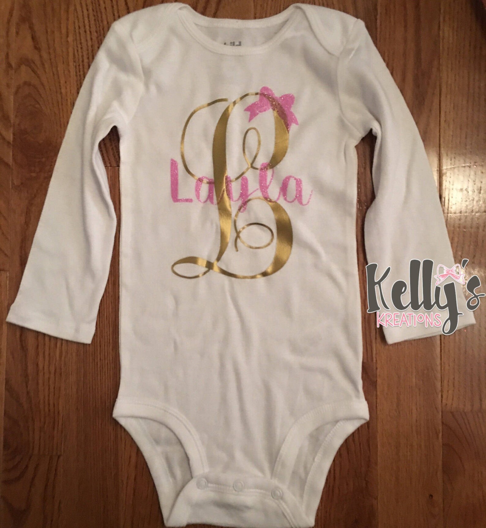 Baby Girl Outfit-personalized Baby Shirt-monogram - Etsy