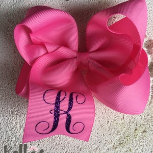 Single Letter Monogram Hair Bows-boutique Hair Bow-monogrammed | Etsy