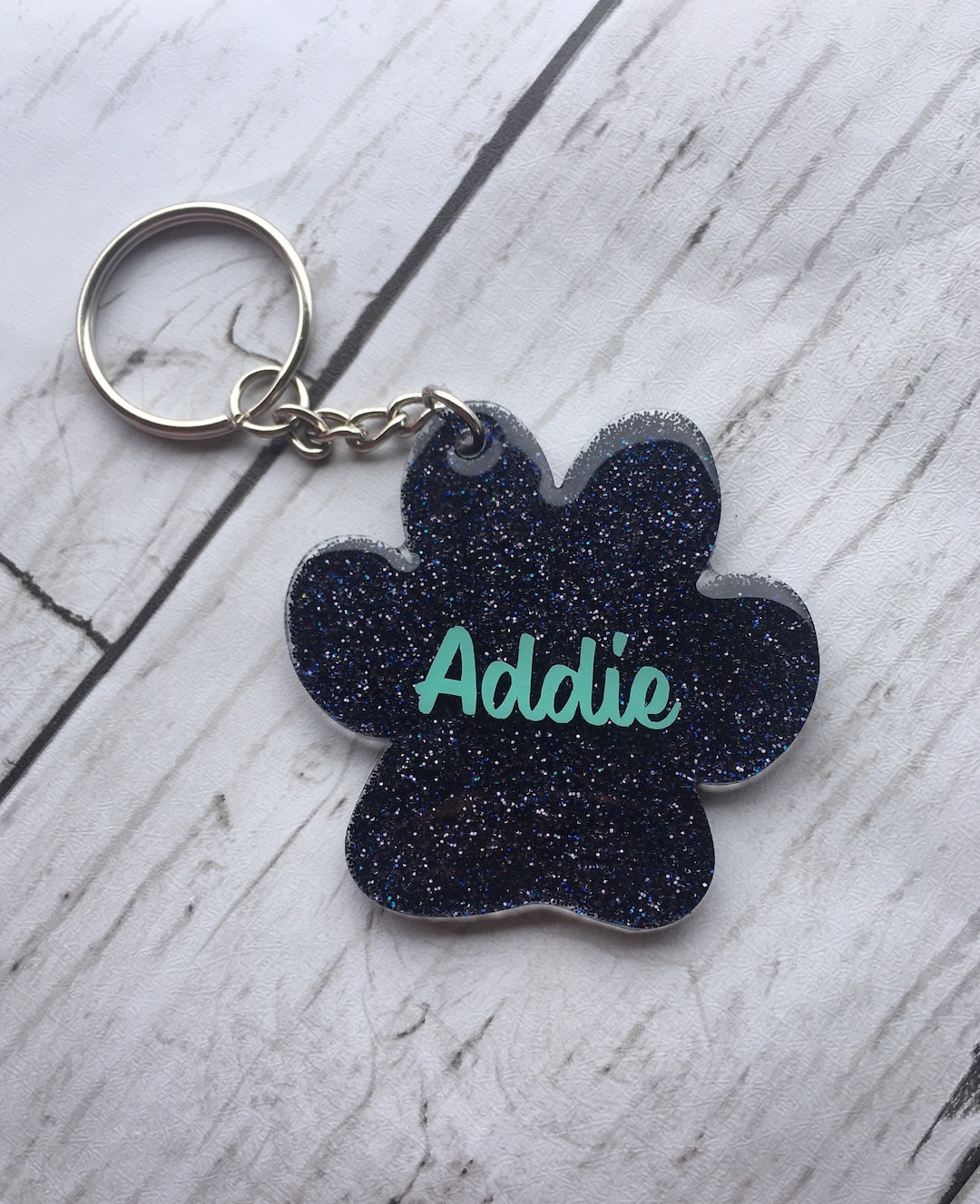 Paw Print Keychain, Personalized Paw Print,dog Keychain,cat Keychain ...