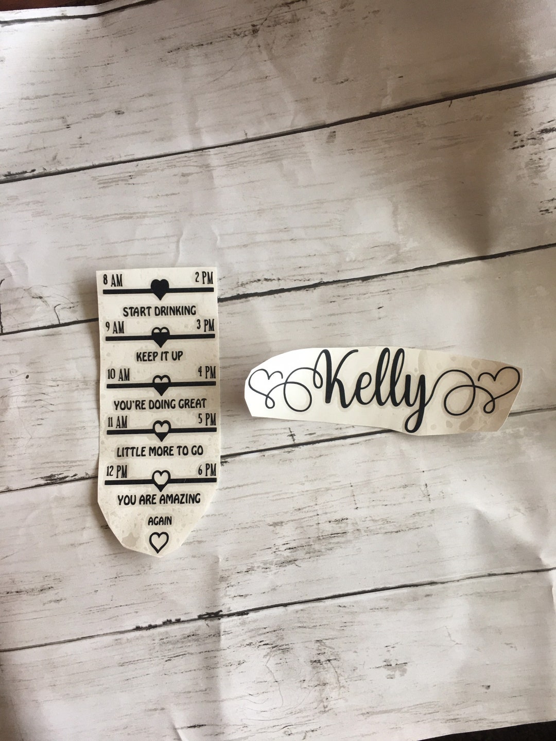 Waterbottle Decal, Name Sticker,water Tracker,personalized Decal ...