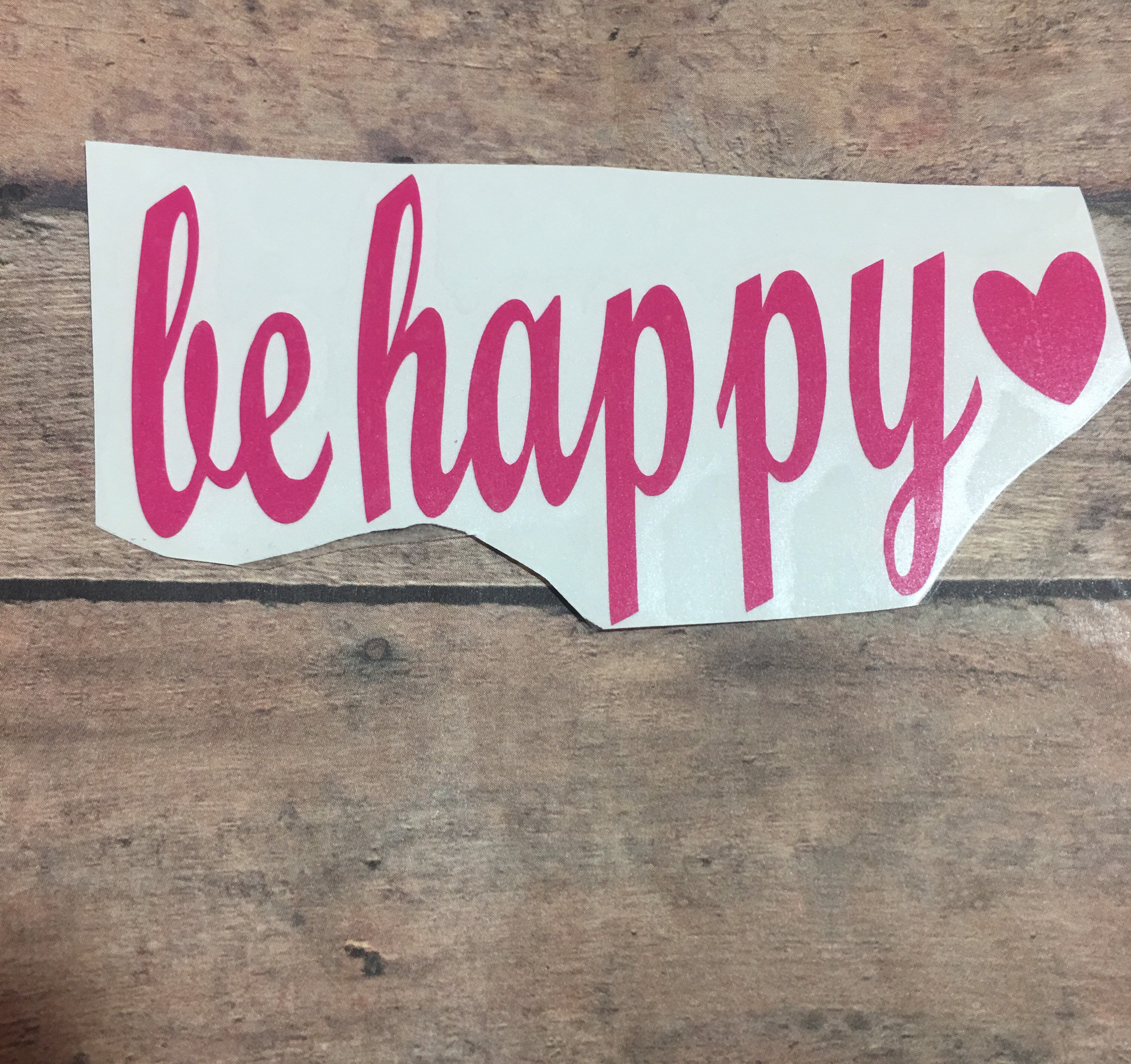 Be happy decalbe happy stickerbe happyvinyl stickercar | Etsy