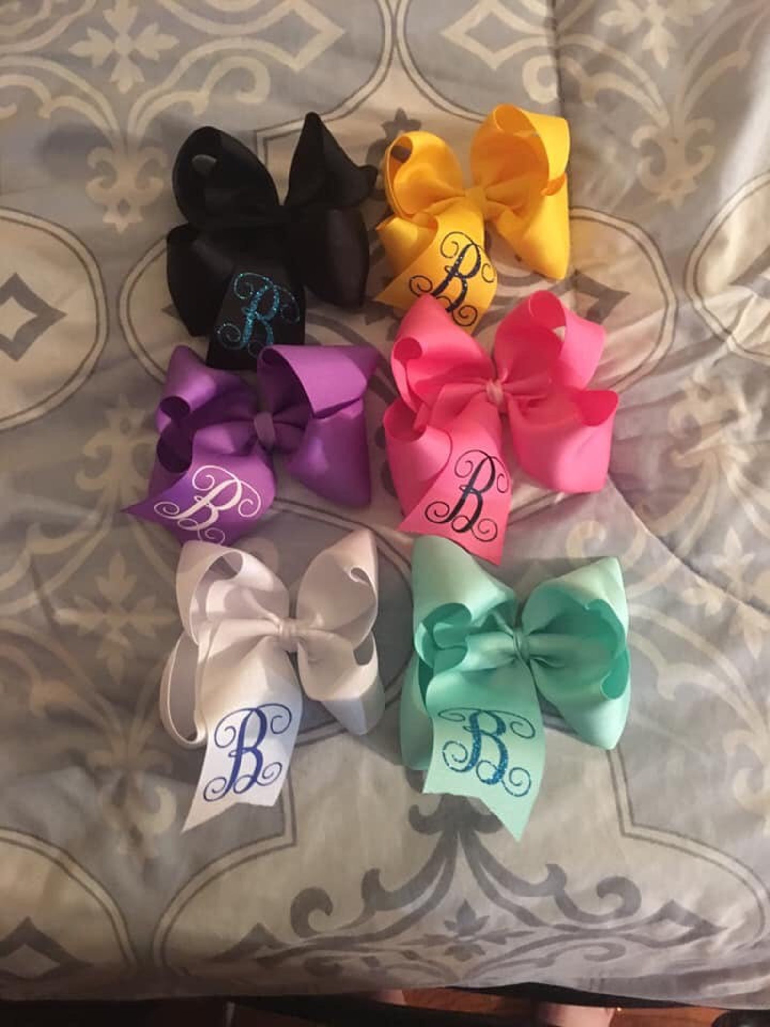 Single Letter Monogram Hair Bows-boutique Hair Bow-monogrammed | Etsy