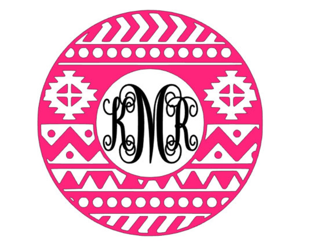 Tribal Monogram Frame-monogram Frame Svg-tribal Pattern-tribal Design ...