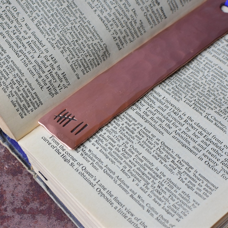 7th Anniversary Copper Bookmark Ready to Ship Roman - Etsy